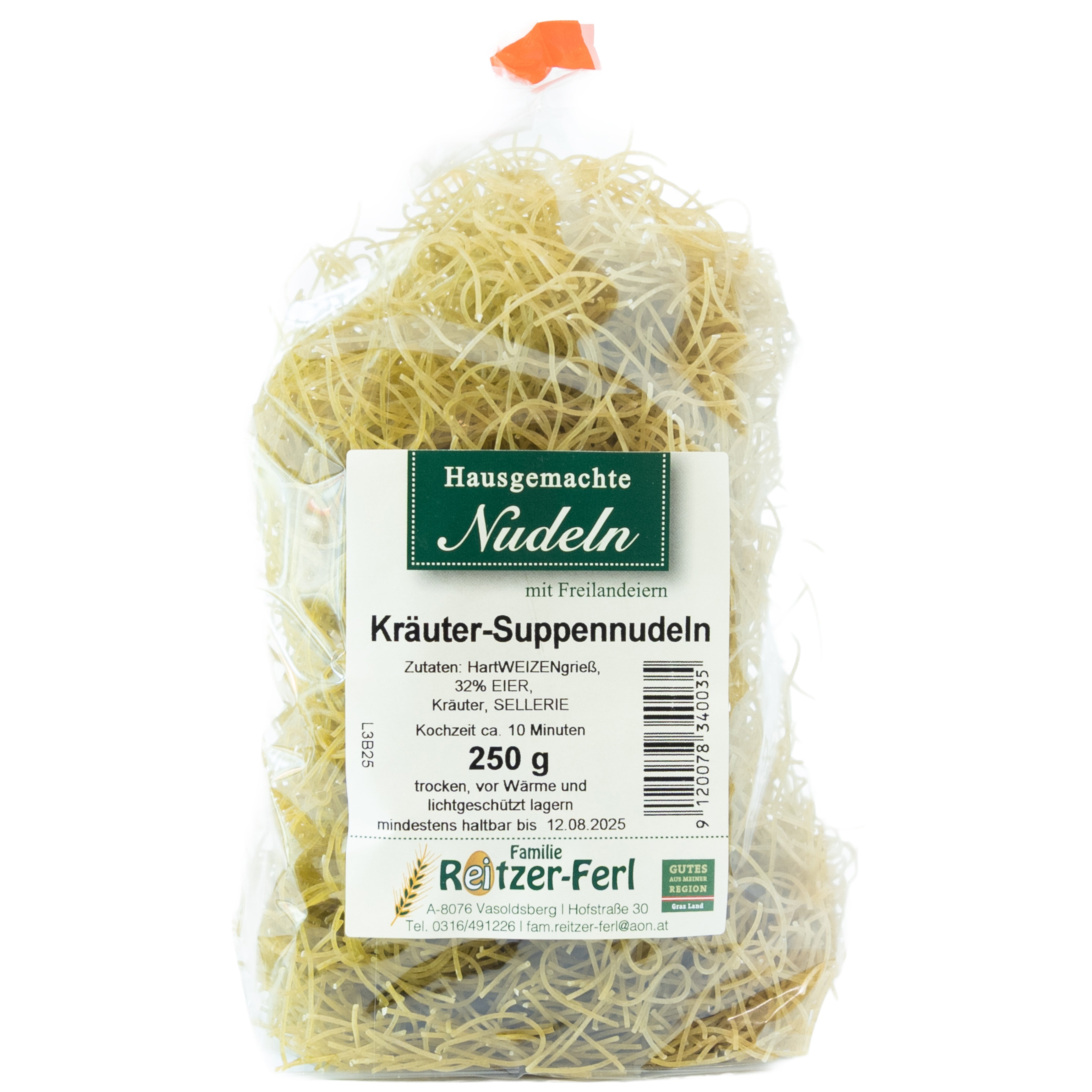 Kräuter-Suppennudeln - Familie Reitzer-Ferl – Naturpark Bauernladen